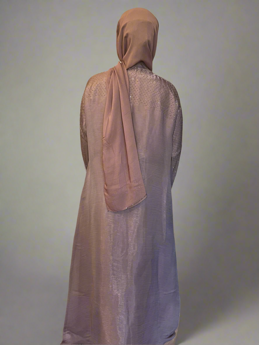 Roudha Organza Abaya Set in Pink – TheHijabWorld