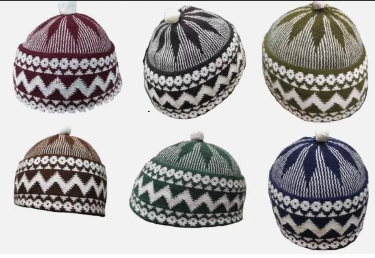 Woolly patterned Haji Hat – TheHijabWorld