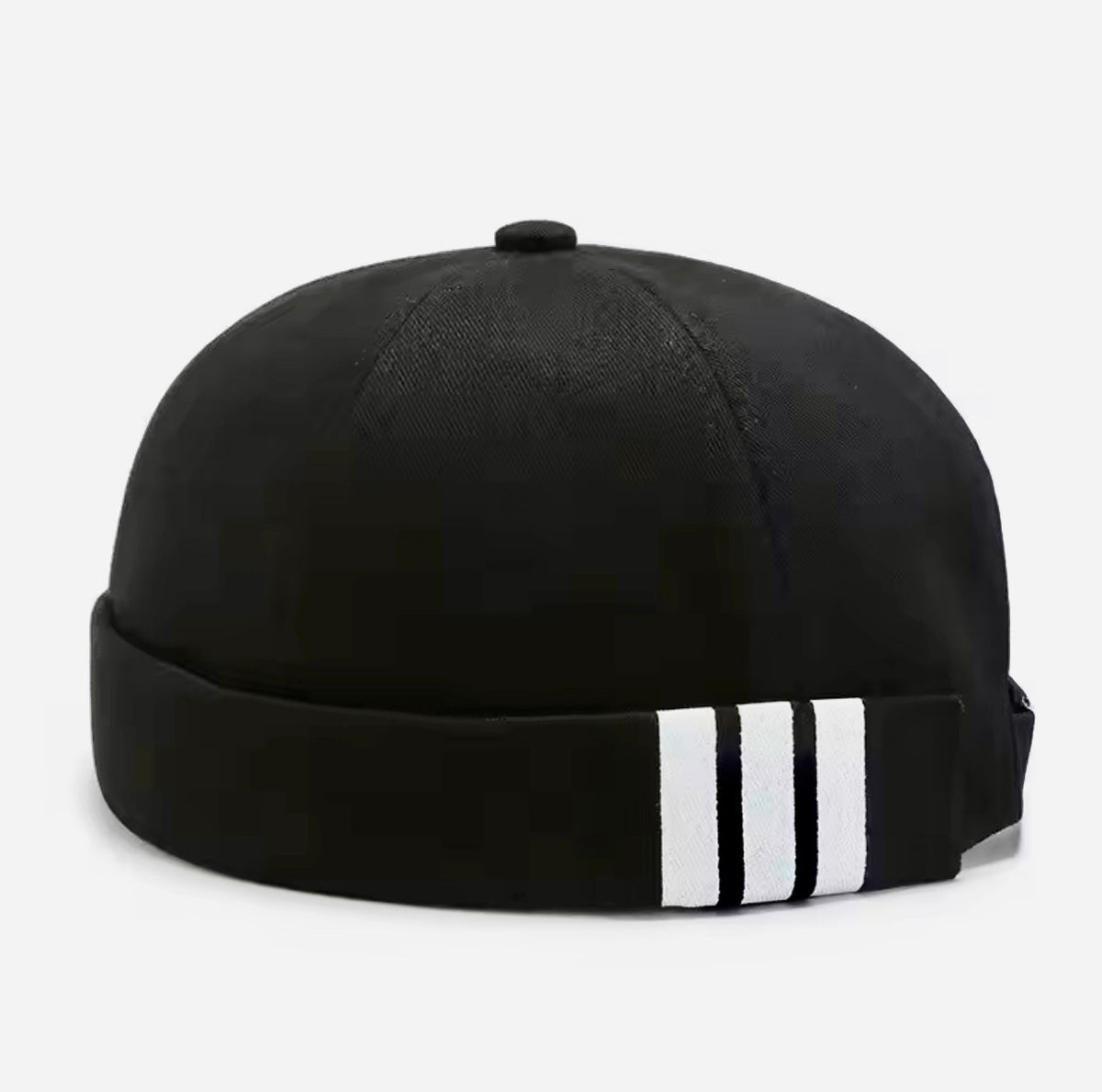 Large Size Men Adjustable Brimless Docker Hat with stripes – TheHijabWorld